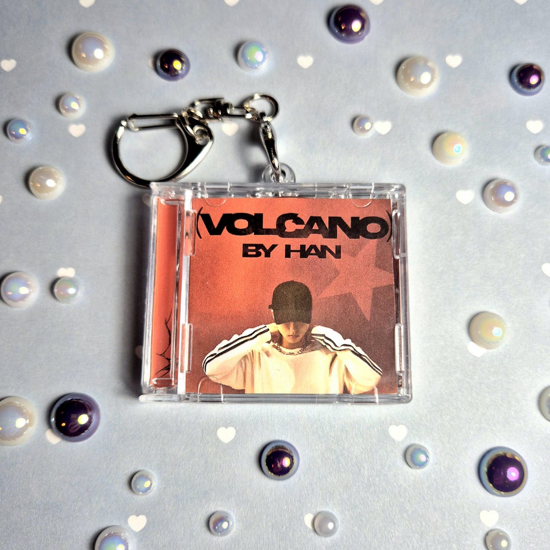 Stray Kids Han Jisung Volcano Handmade Mini CD Keychain With NFC - Etsy