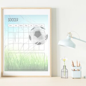 Sports Themed Printable Calendar - Etsy