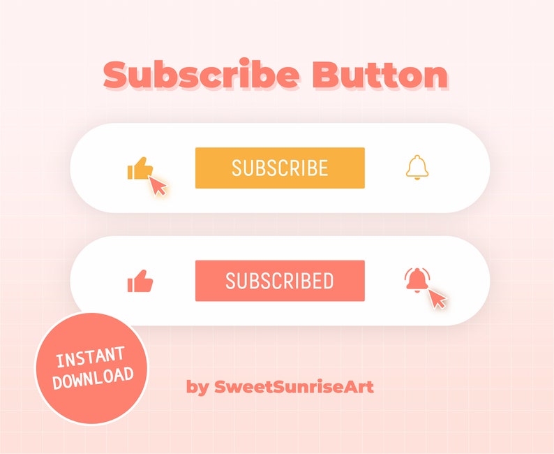 Animated Youtube Subscribe Button Vibrant Like Button Animated Overlay ...