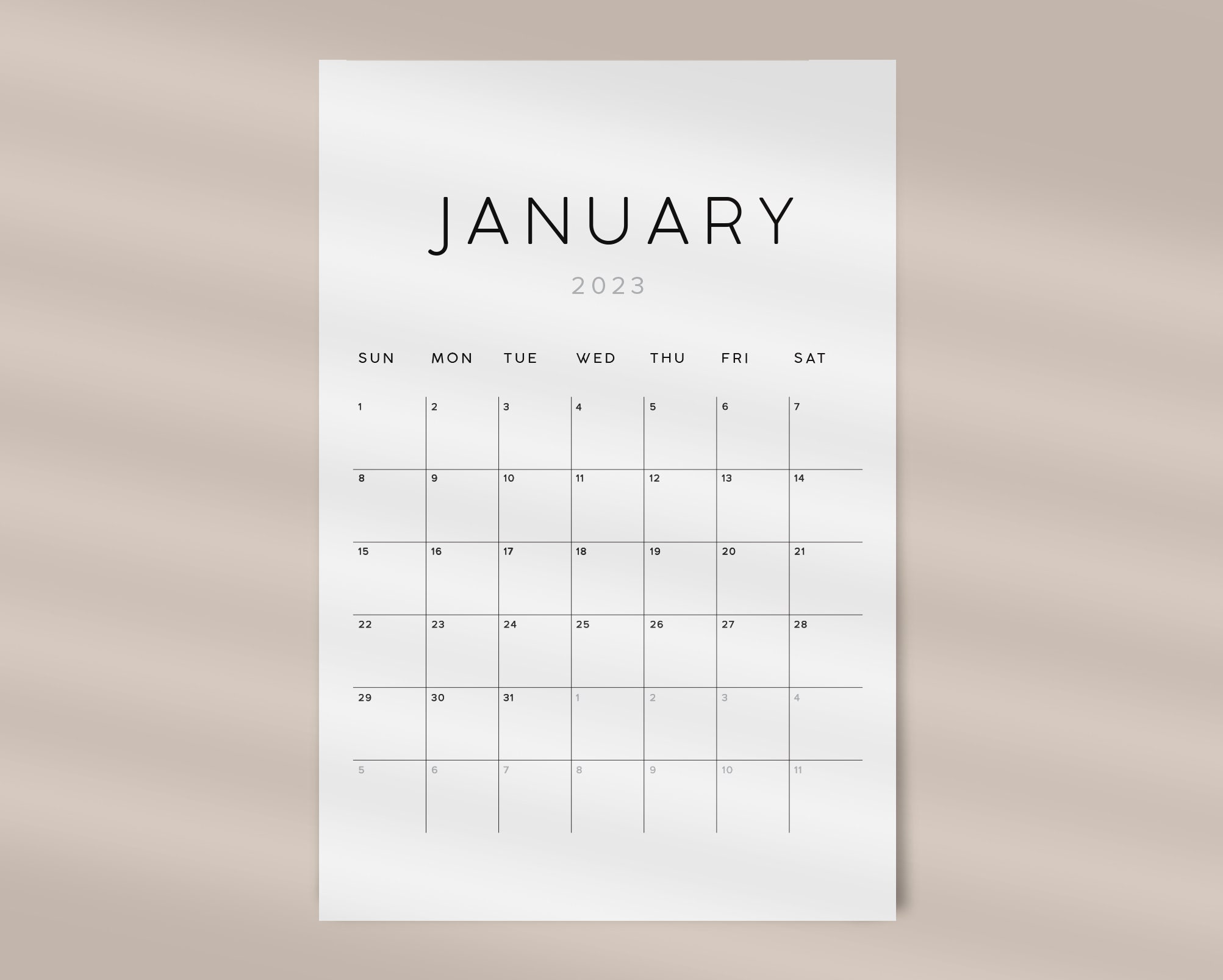 2023 Calendar Printable A4 Letter Size Monthly Planner Sunday & Monday ...