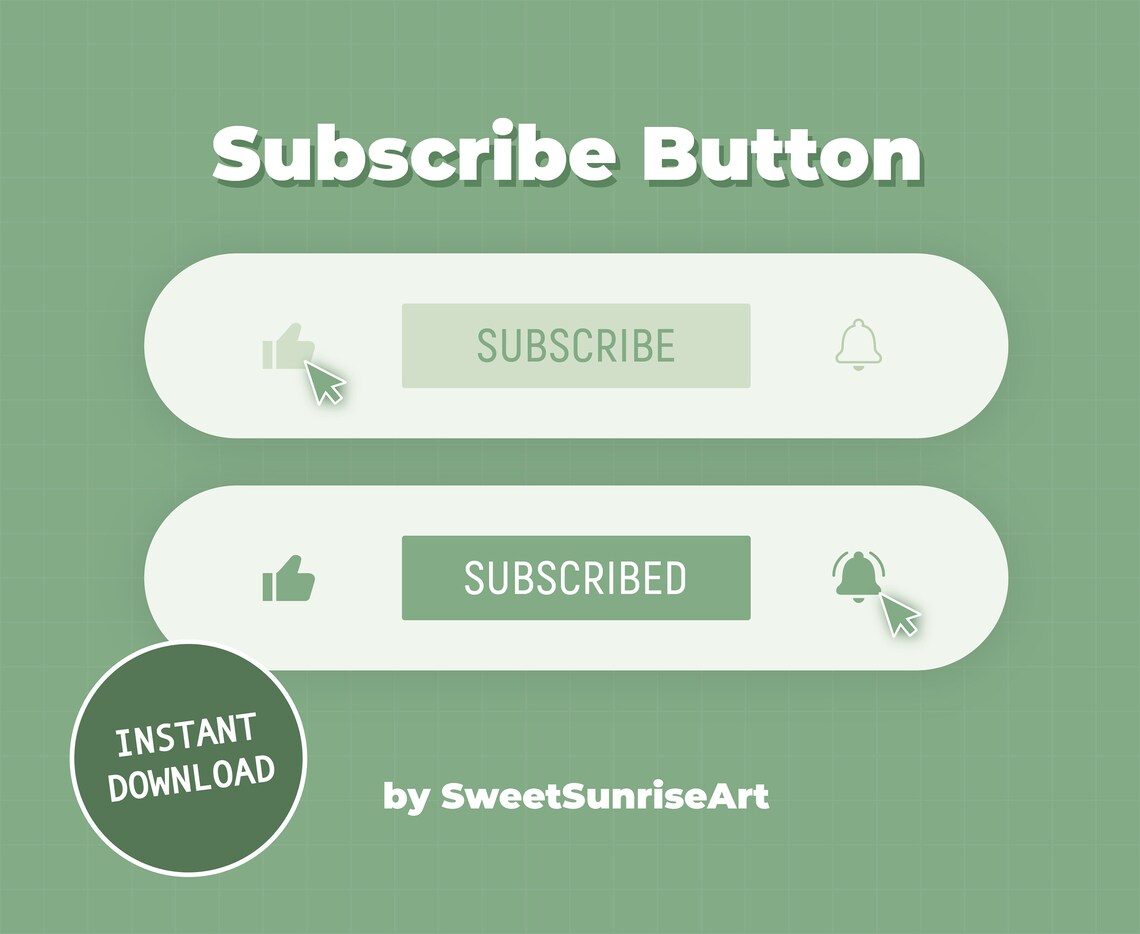 Animated Youtube Subscribe Button | Like Button | Animated Overlay ...