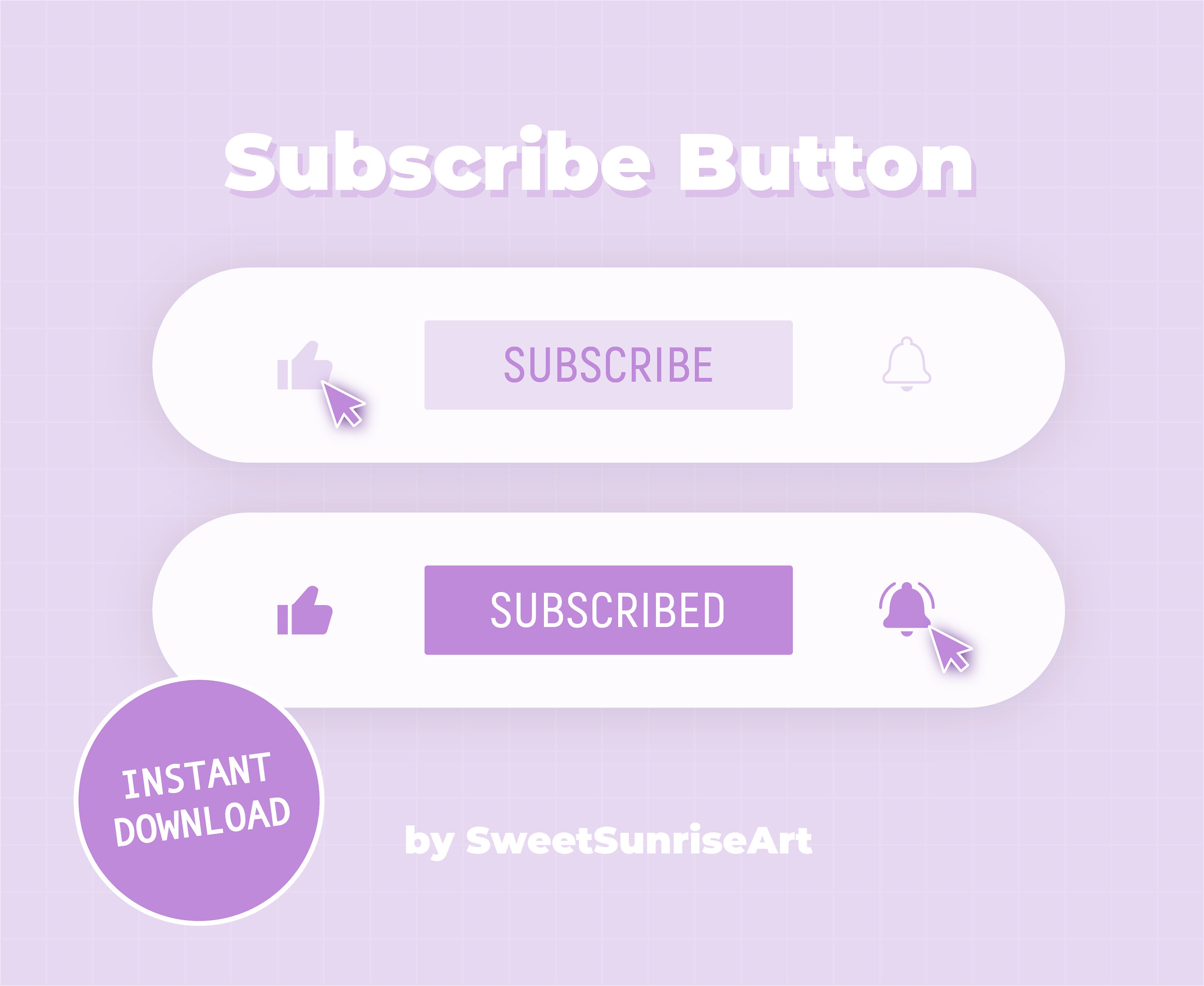 Animated Youtube Subscribe Button | Purple Like Button | Animated ...