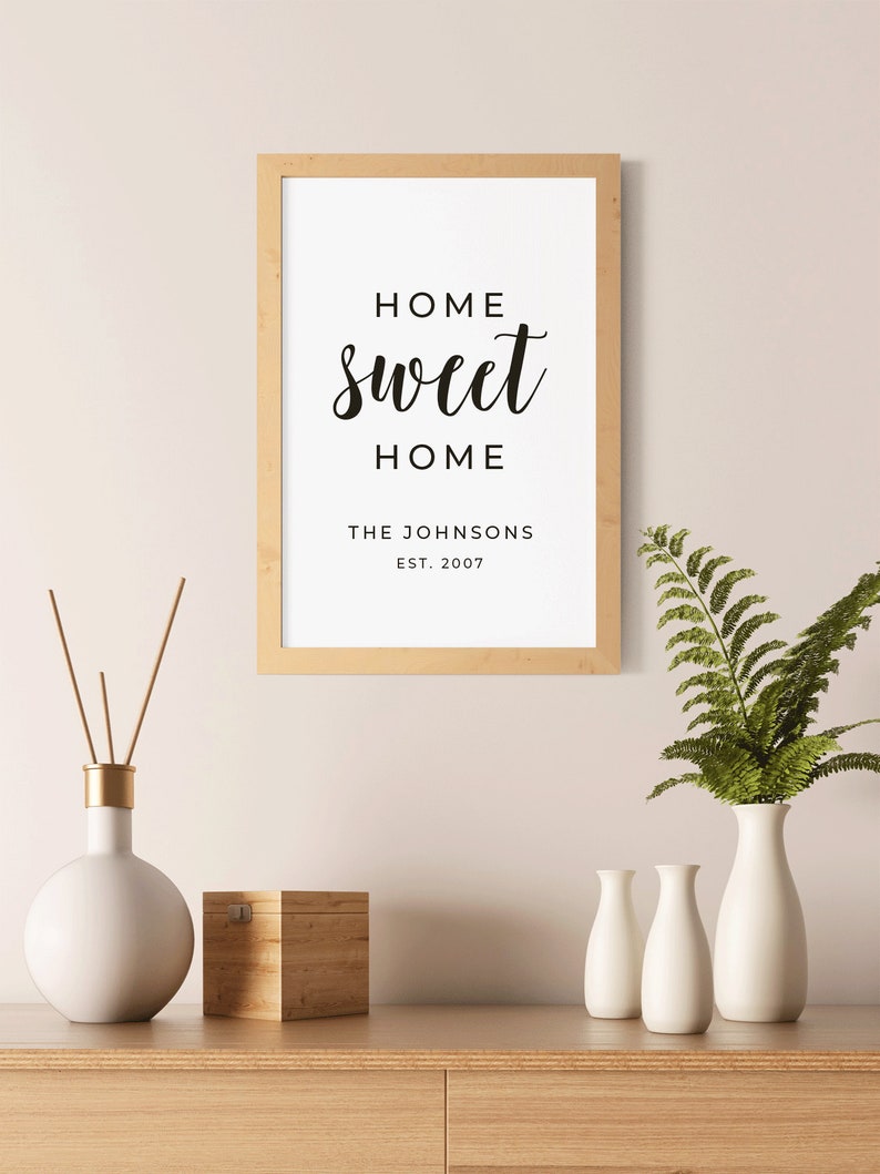 Welcome Home Print Custom Printable, Personalized Sign Home Wall Decor ...