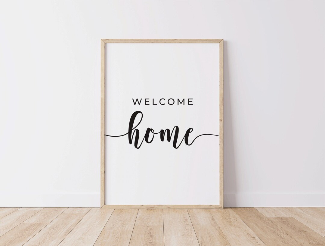 Welcome Home | Print Wall Art | Living Room Decor | Entryway Sign ...