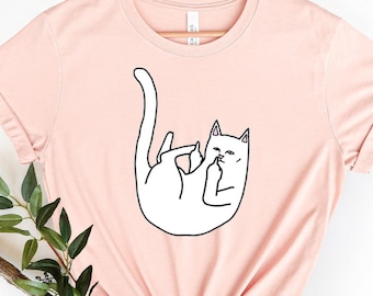 Middle Finger Cat - Etsy