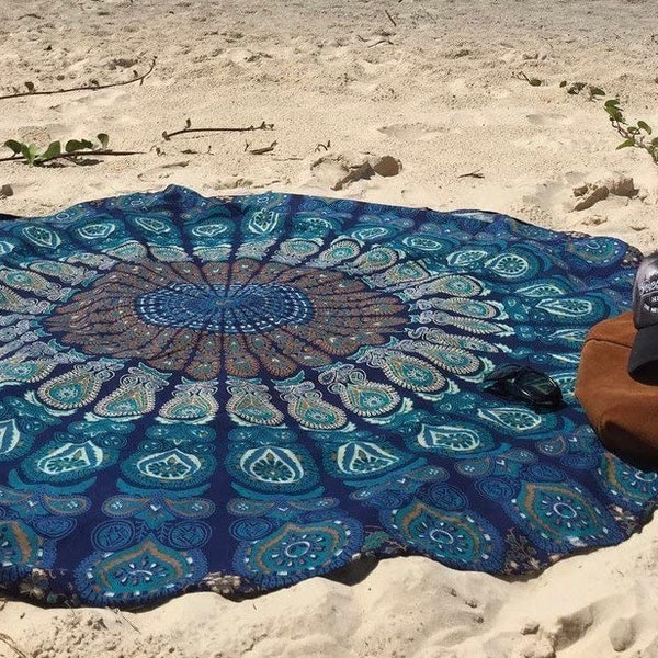 Round Beach Blanket - Etsy