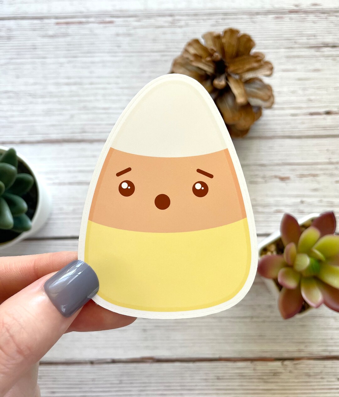 Spooked Candy Corn Sticker | Easy Peel | Waterproof & Glossy, Candy ...