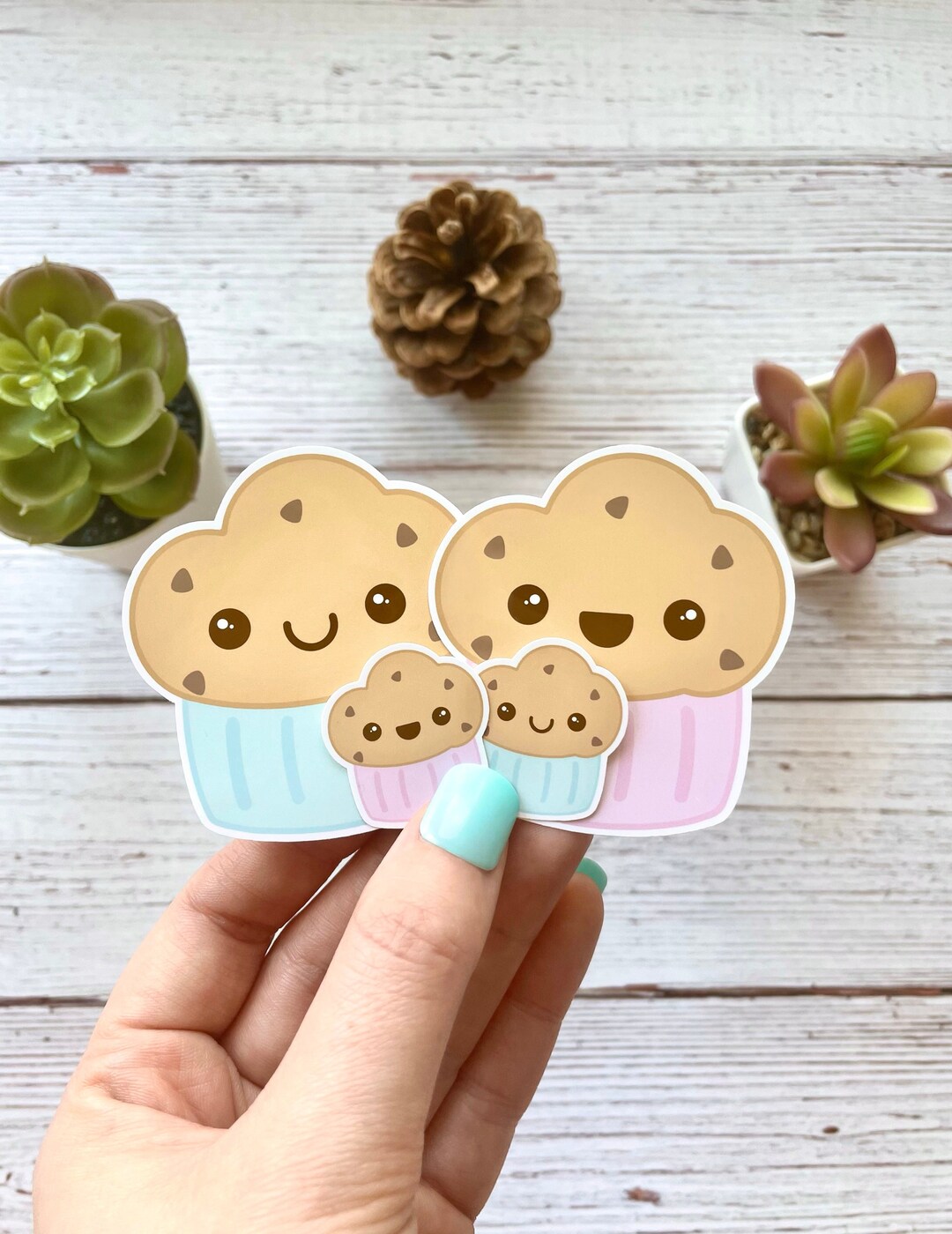 Family of Chocolate Chip Muffin Stickers | Easy Peel | Waterproof ...