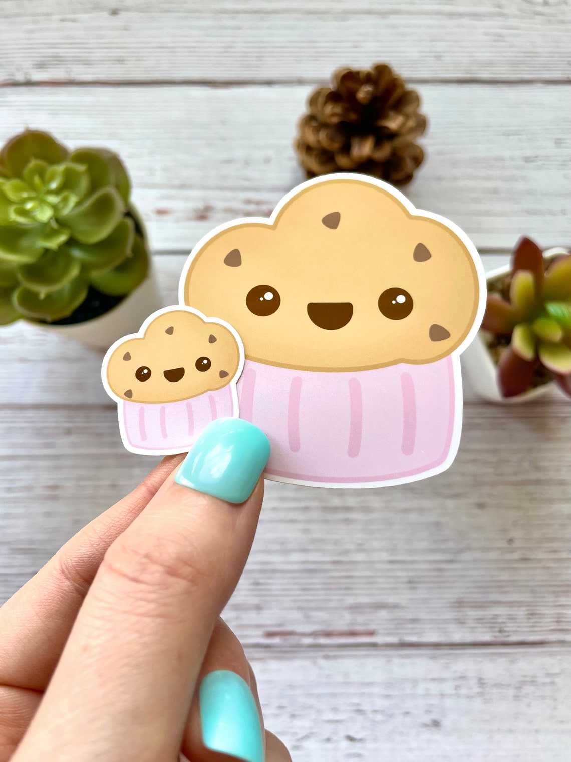 Family of Chocolate Chip Muffin Stickers Easy Peel Waterproof & Glossy ...
