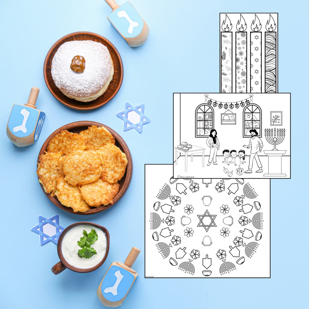 Hanukkah Wishes and Coloring Pages- Have Fun and Learn, Follow ...