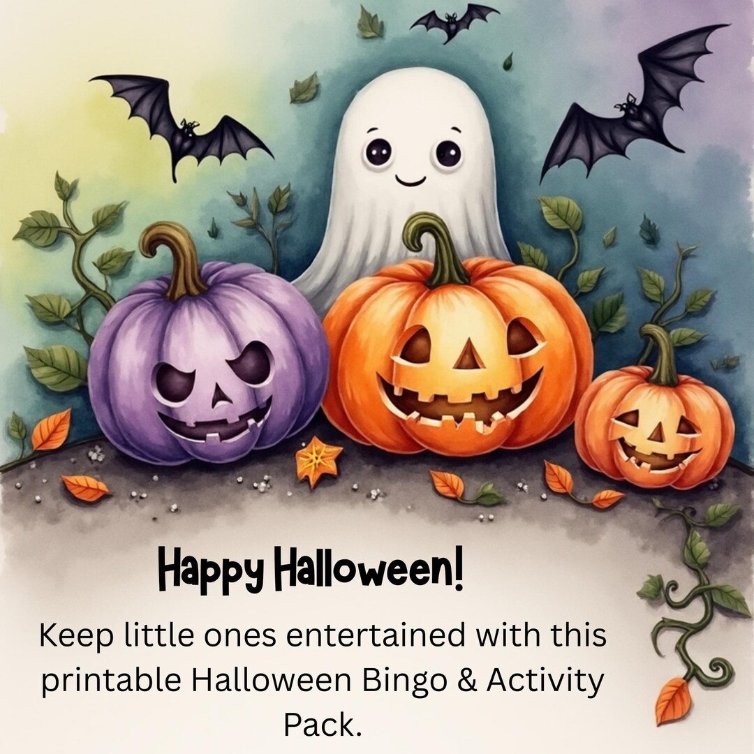 Halloween Bingo & Activity Pack for Kids – Printable Games, Fun ...