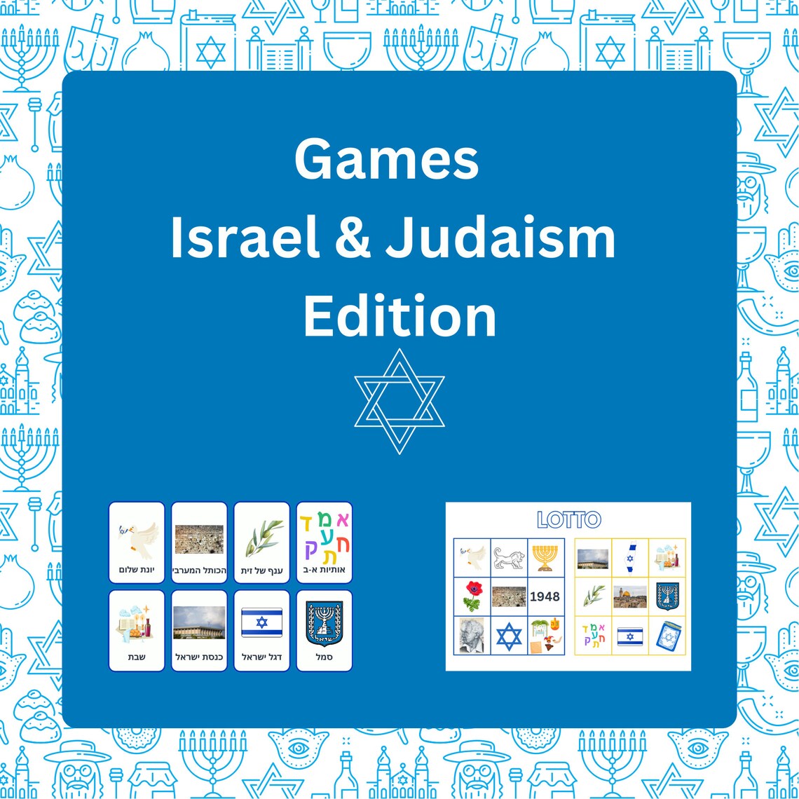 Memory and Bingo Israeli Game - Etsy