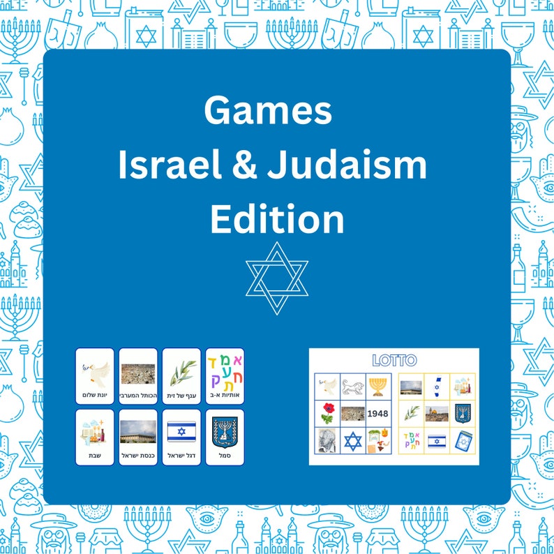 Memory and Bingo Israeli Game - Etsy