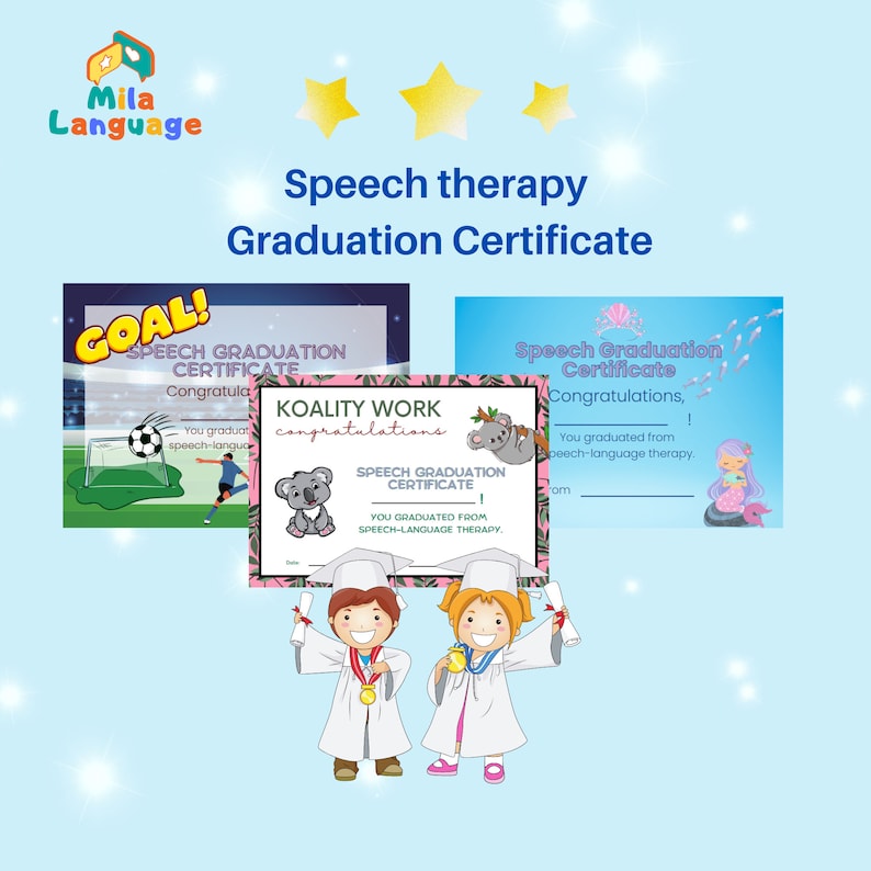 Therapy Graduation Certificate A Celebration of Communication Triumphs ...