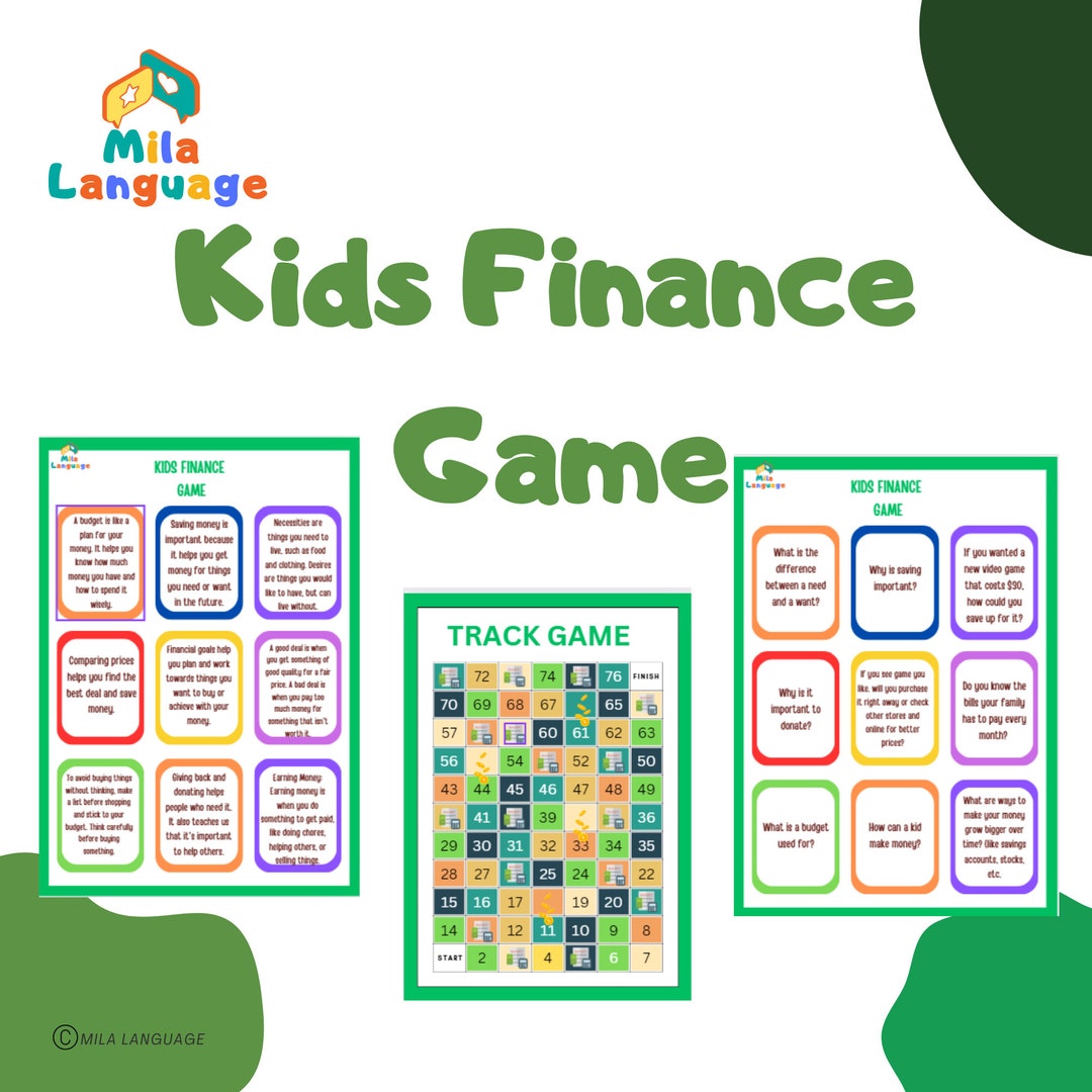 Kids Finance Game for All the Family - Etsy