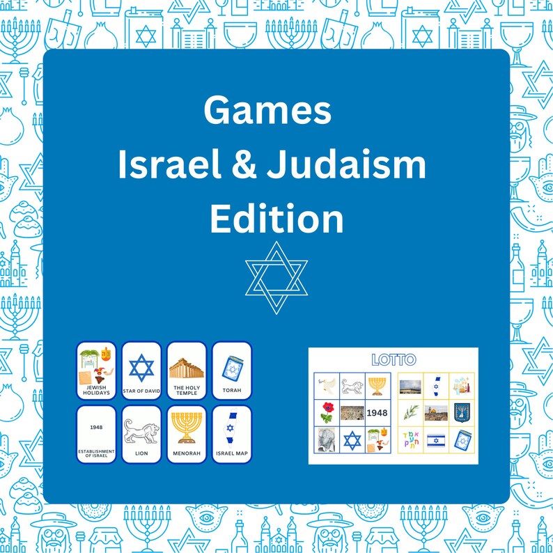 Memory and Bingo Israeli Game - Etsy