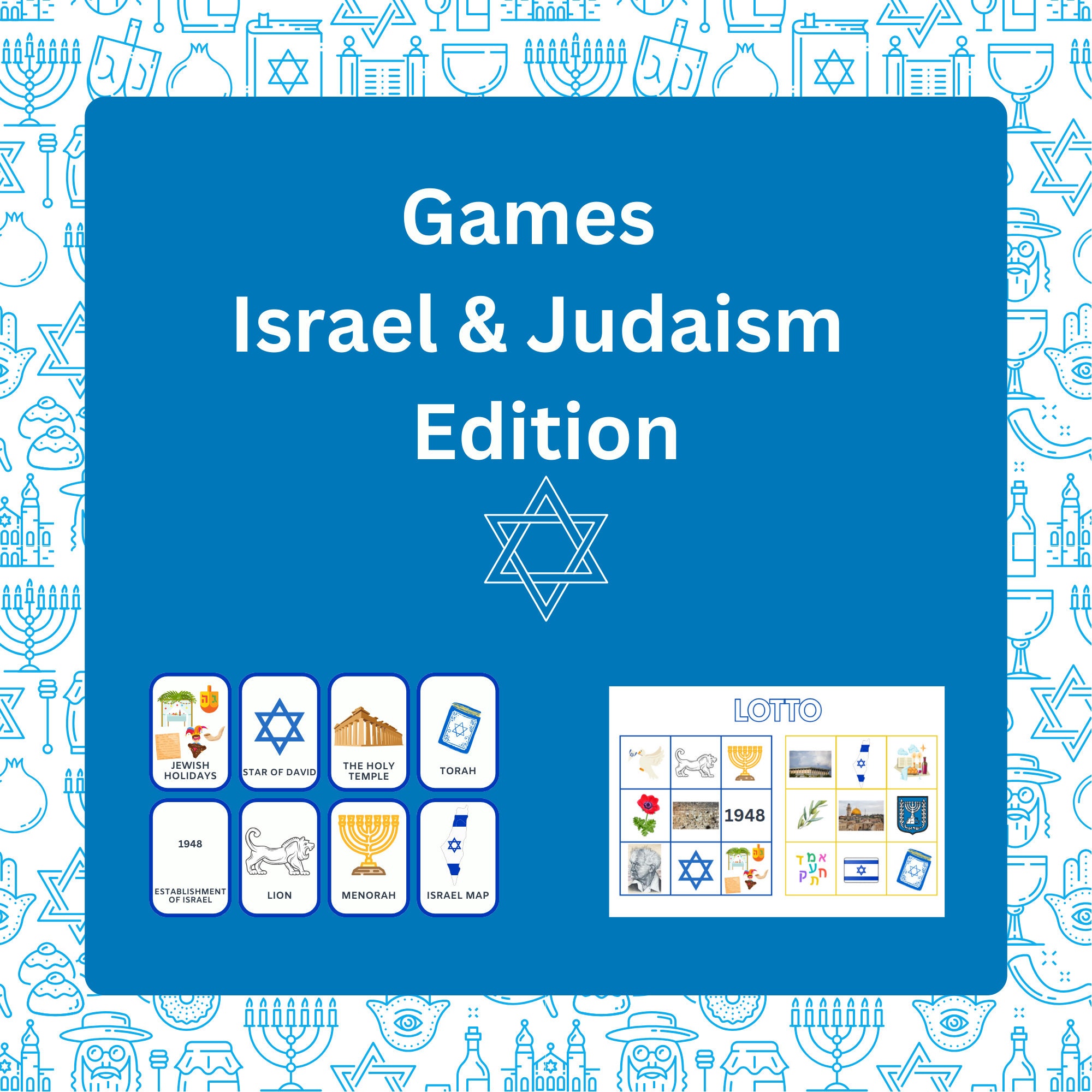 Memory and Bingo Israeli Game - Etsy