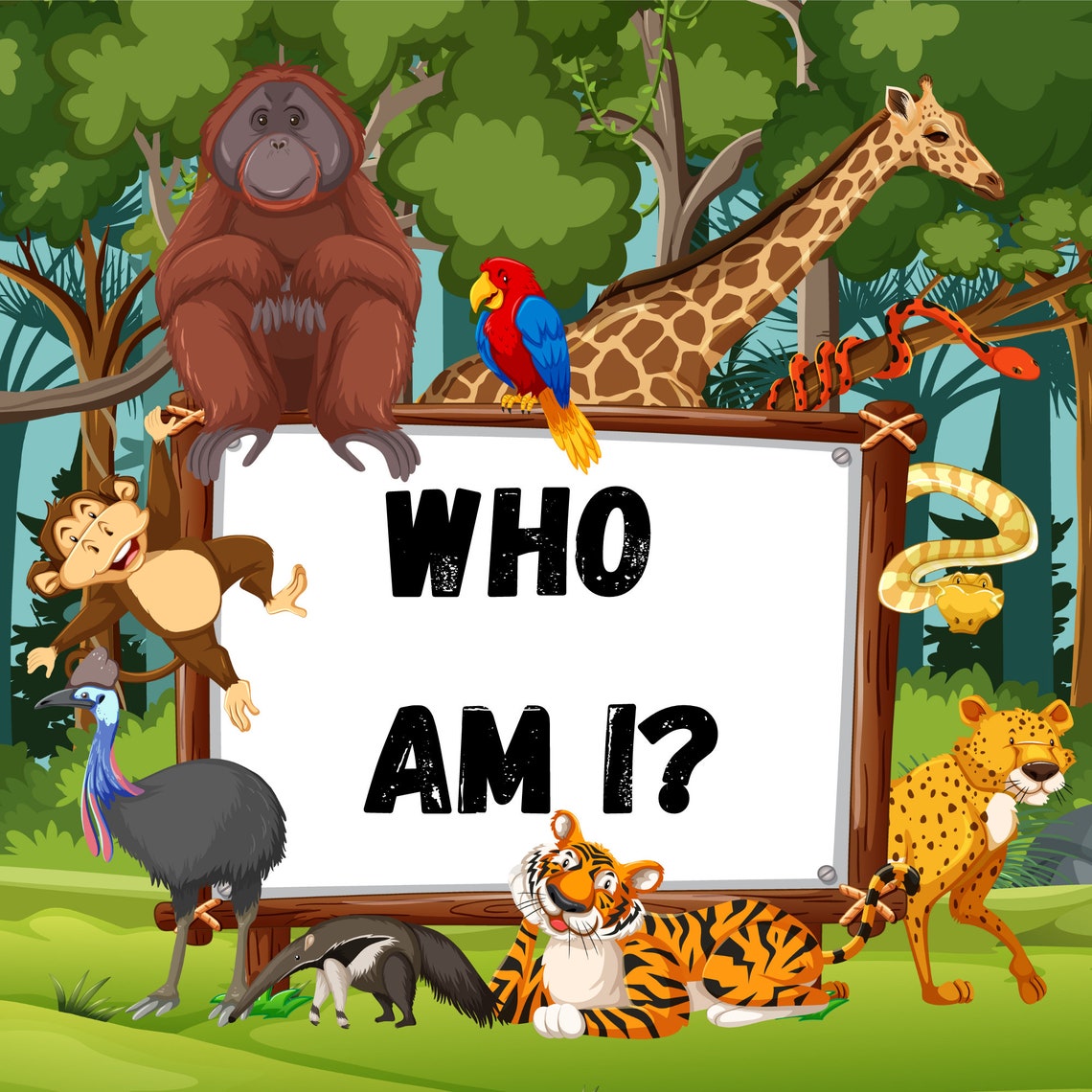 Who Am I Guessing Game Speech Therapy and Family Time - Etsy