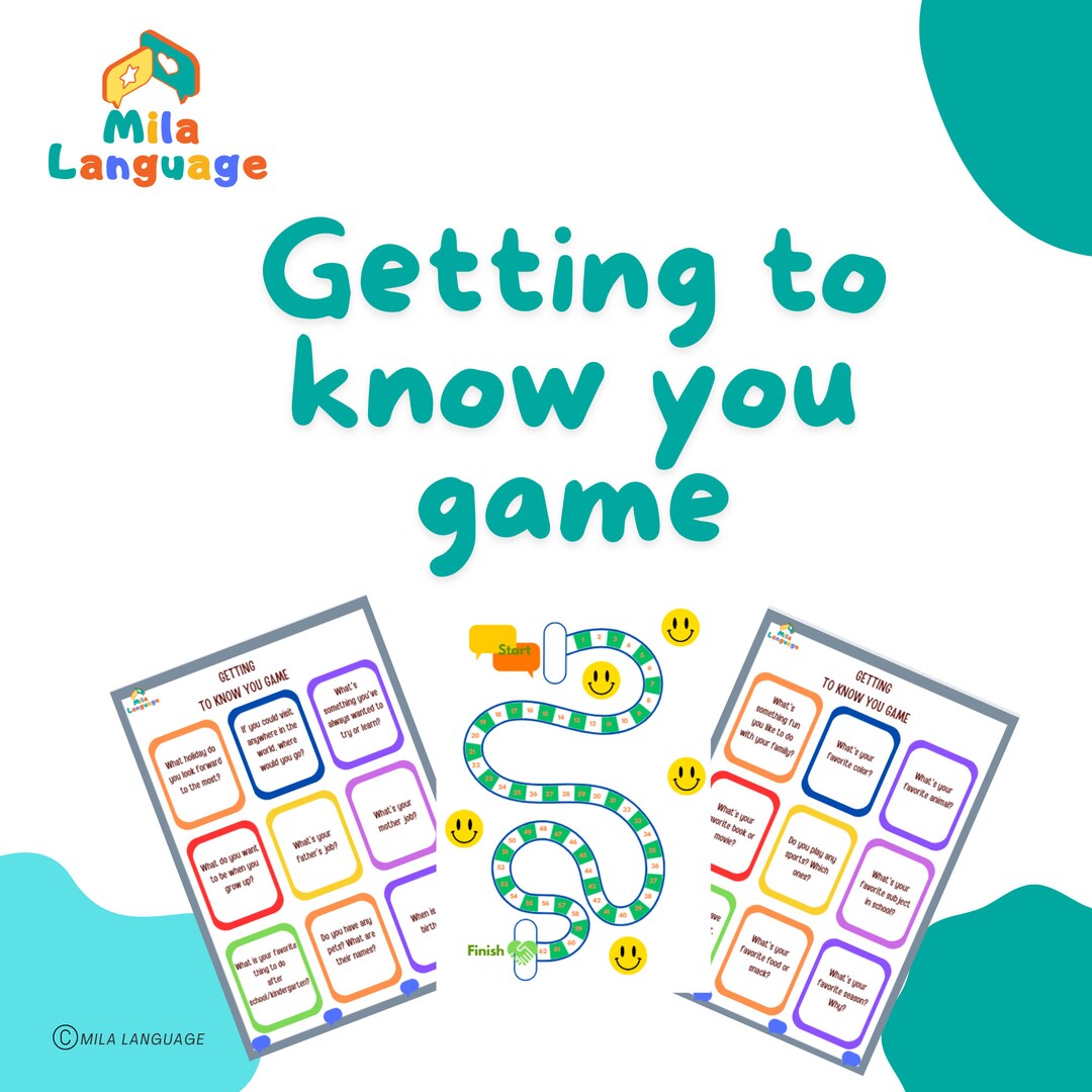 Connections, Getting to Know You. Childrens Game - Etsy
