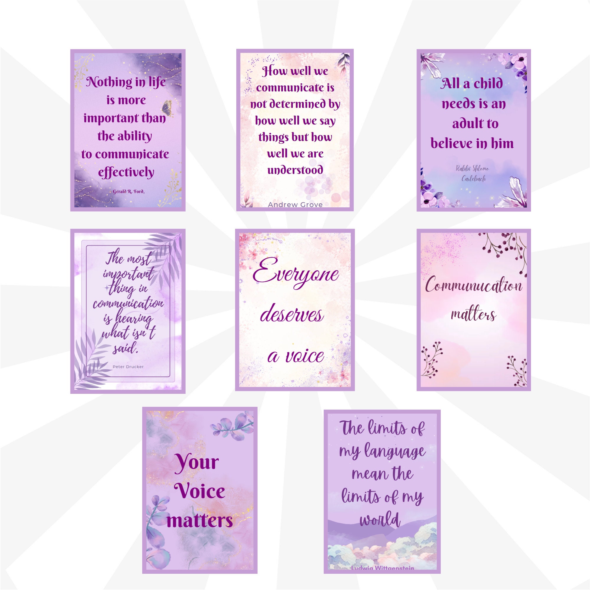 Speech Therapy Wall Art | SLP Office Decor | Printable Posters for ...