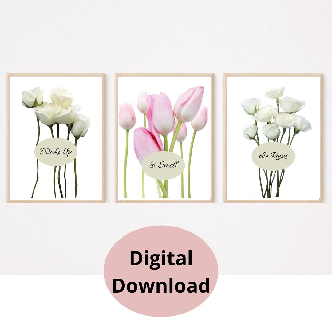 Printable Wall Art, Floral Digital Print, Wall Art Décor, Hanging Wall ...