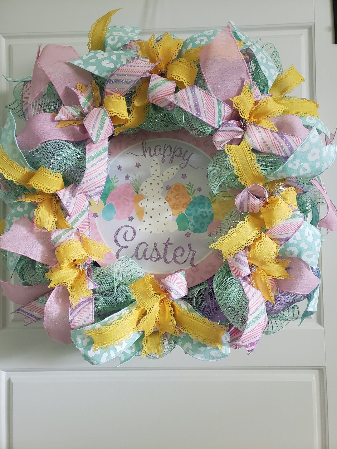 Happy Easter Wreath for Door Hanging - Etsy