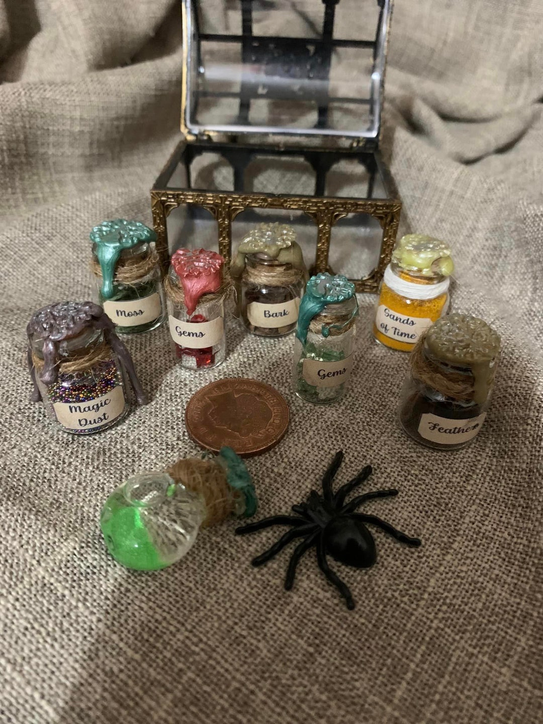 Witch Wizard Witchcraft Potions Set Apothecary Display Box Collection ...