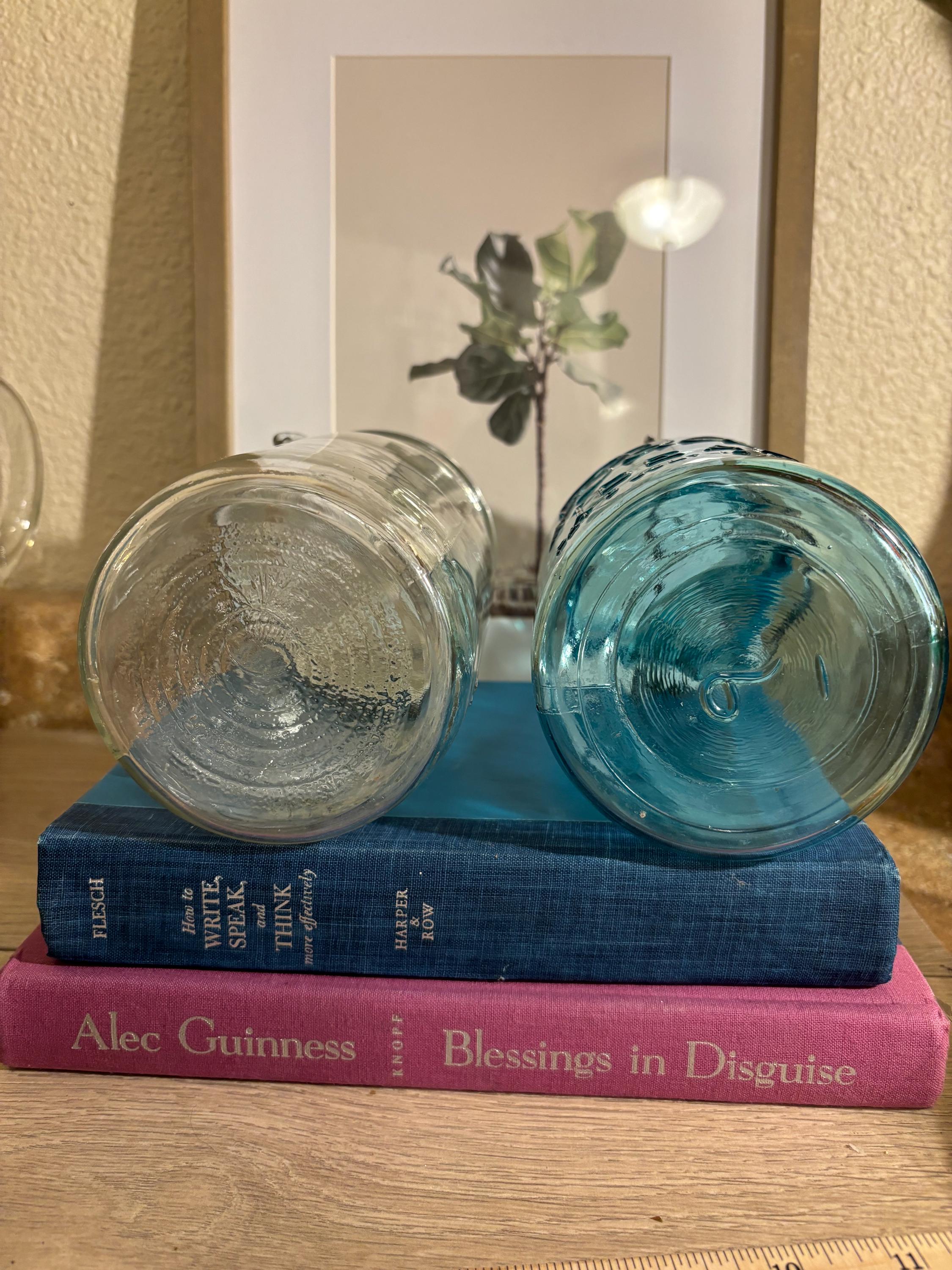 Antique Ideal Ball Mason/ball Eclipse Wide Mouth Jar 1910 1923 Blue ...