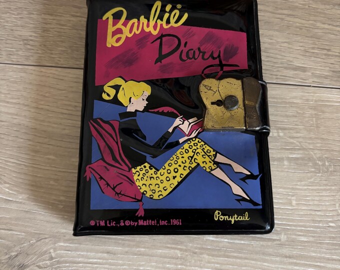 RARE Vintage 1961 BARBIE One Year Diary Ponytail Barbie Diary Black ...
