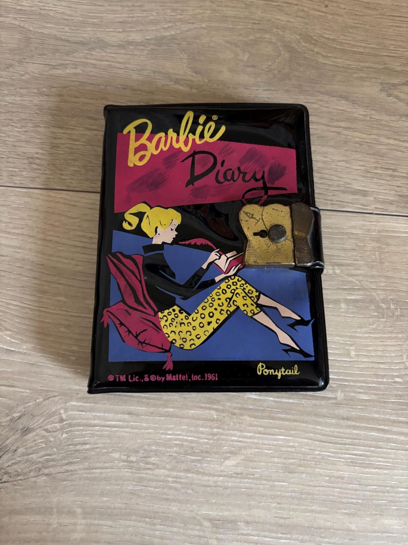 RARE Vintage 1961 BARBIE One Year Diary Ponytail Barbie Diary Black ...
