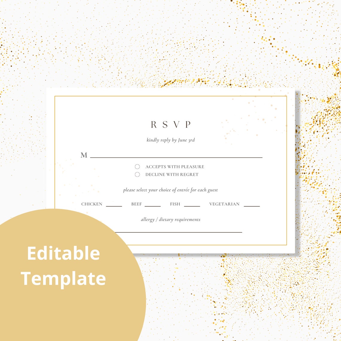 Golden Falcon Inspired Invitation, Details Card, & RSVP Card Set Canva ...