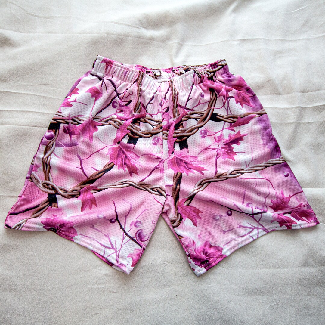 Pink Goth Y2k Realtree Gym Shorts - Etsy