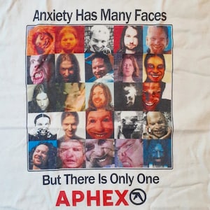 Anxiety Has Many Faces, but There is Only One APHEX - Aphex Twin Parody Shirt - Vintage Shirt - Etsy