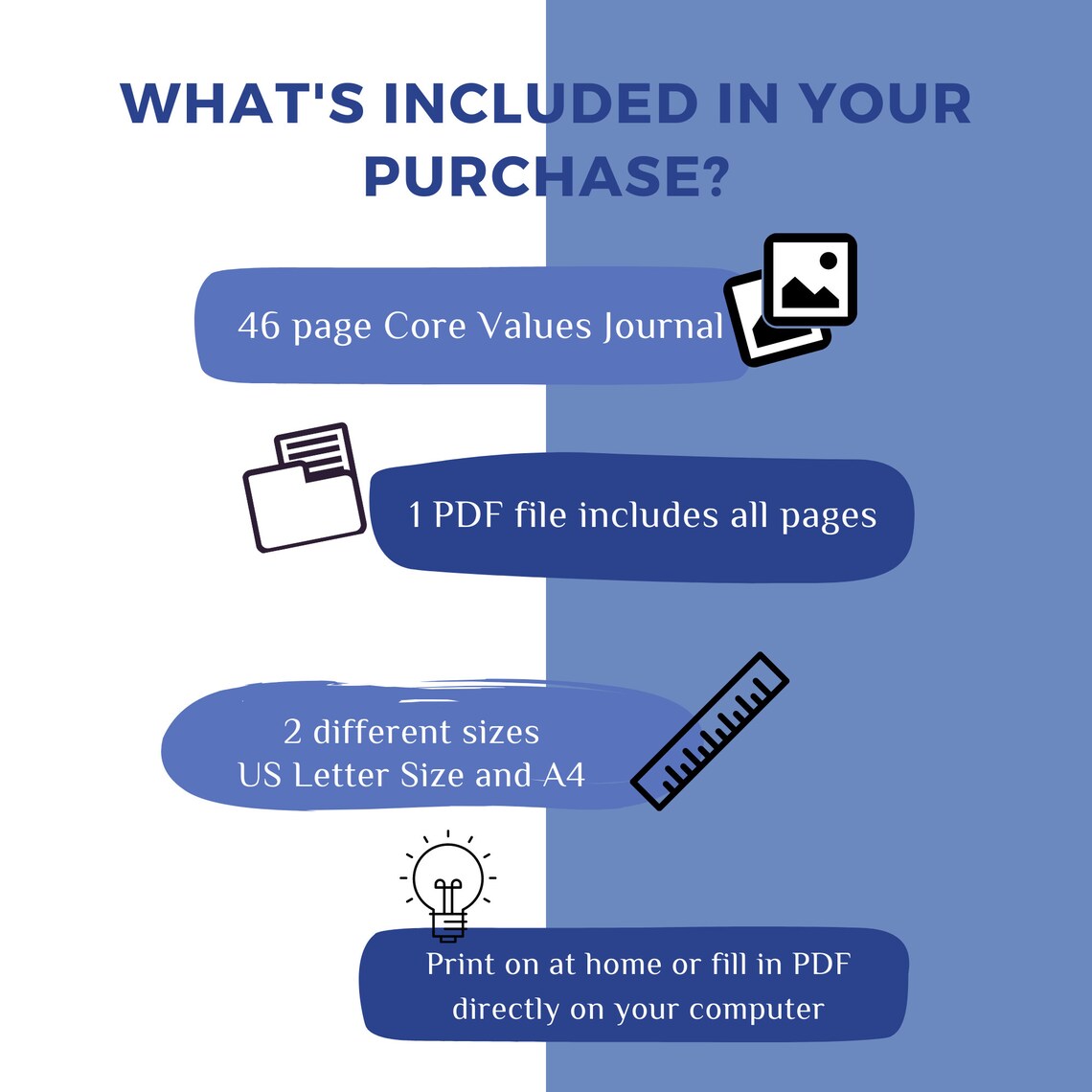 Core Values Journal to Support Positive Affirmation and - Etsy