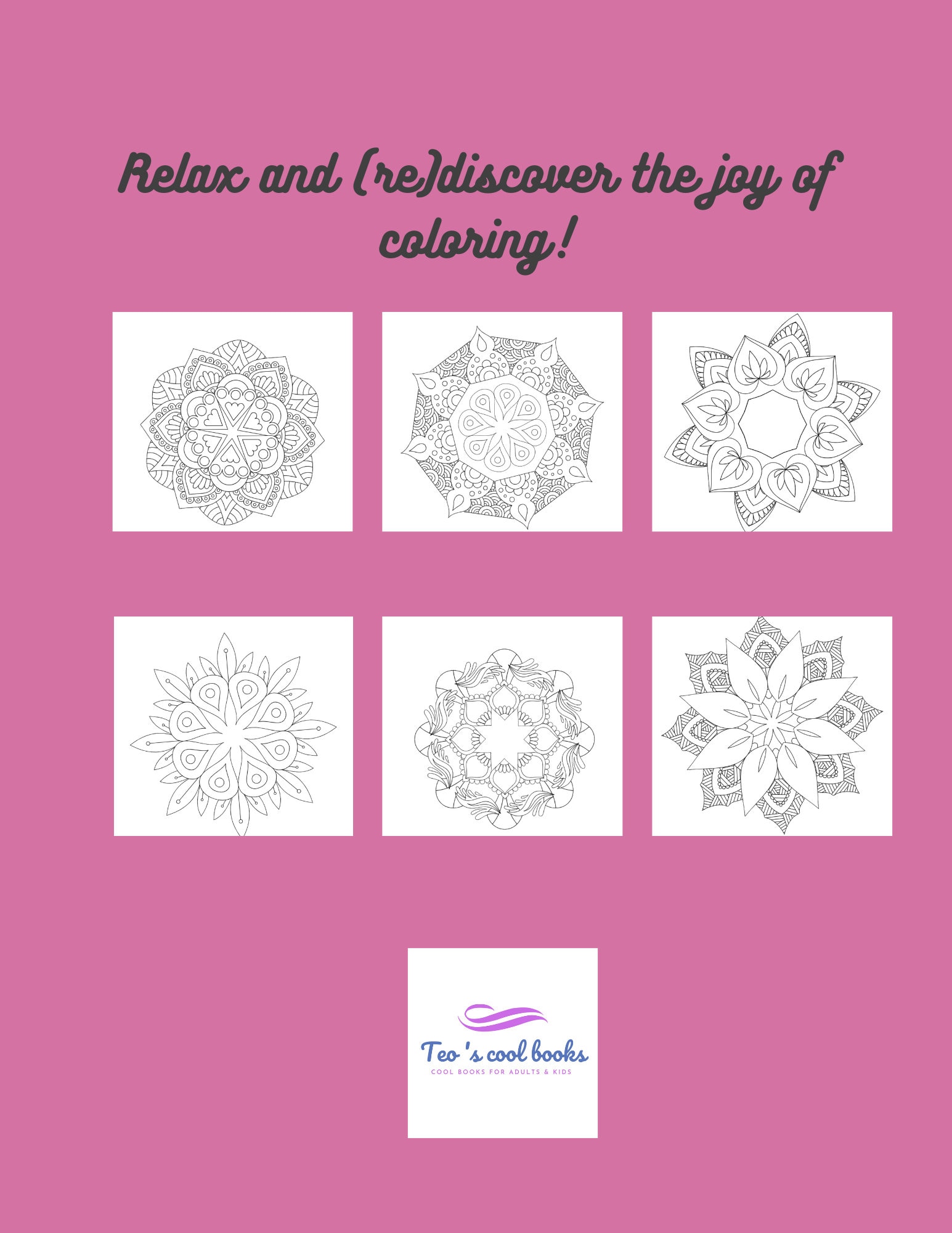 Easy Relaxing Mandalas. Mandala Coloring Book for Adults for Relaxation ...