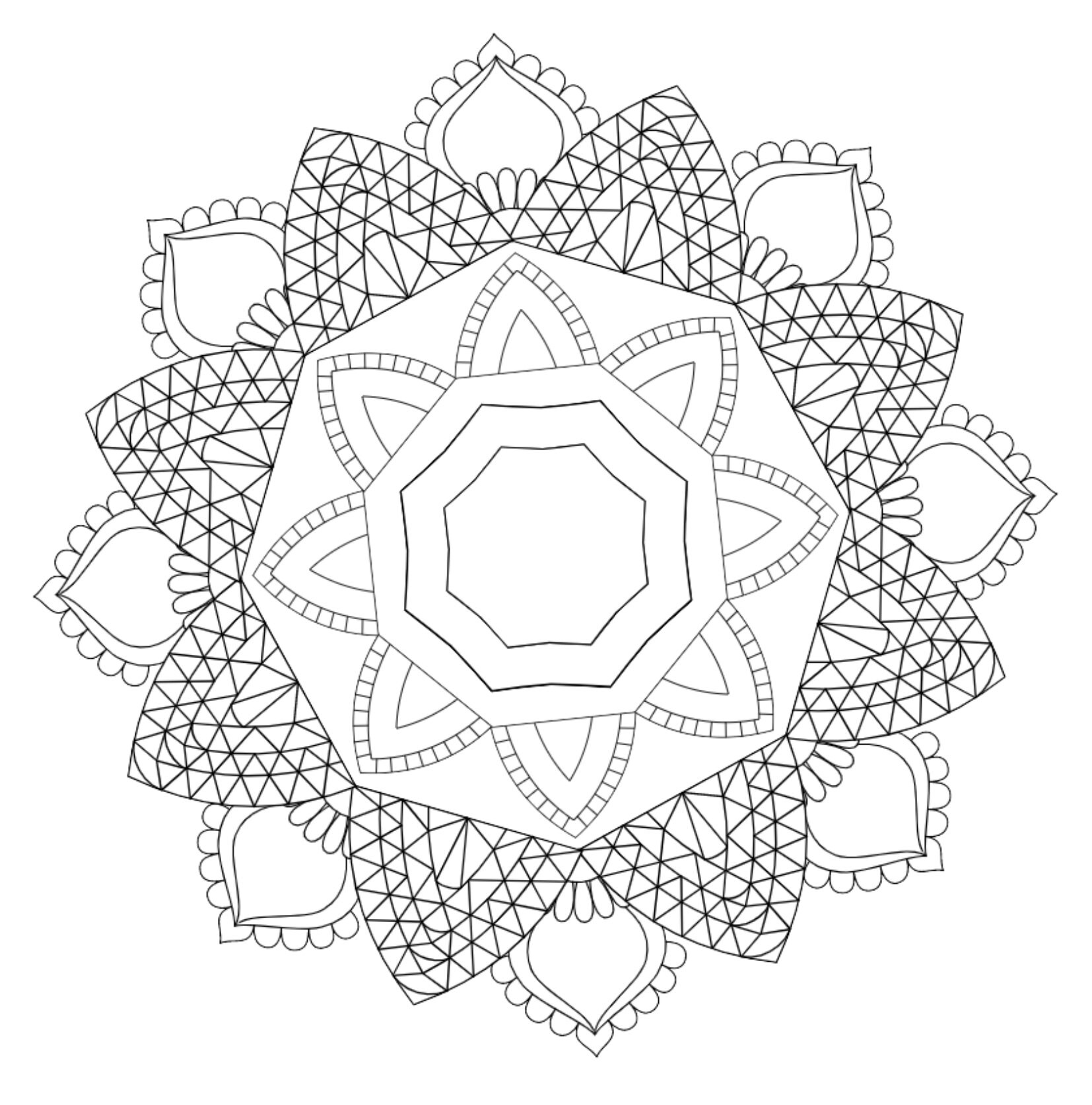 Easy Relaxing Mandalas. Mandala Coloring Book for Adults for Relaxation ...