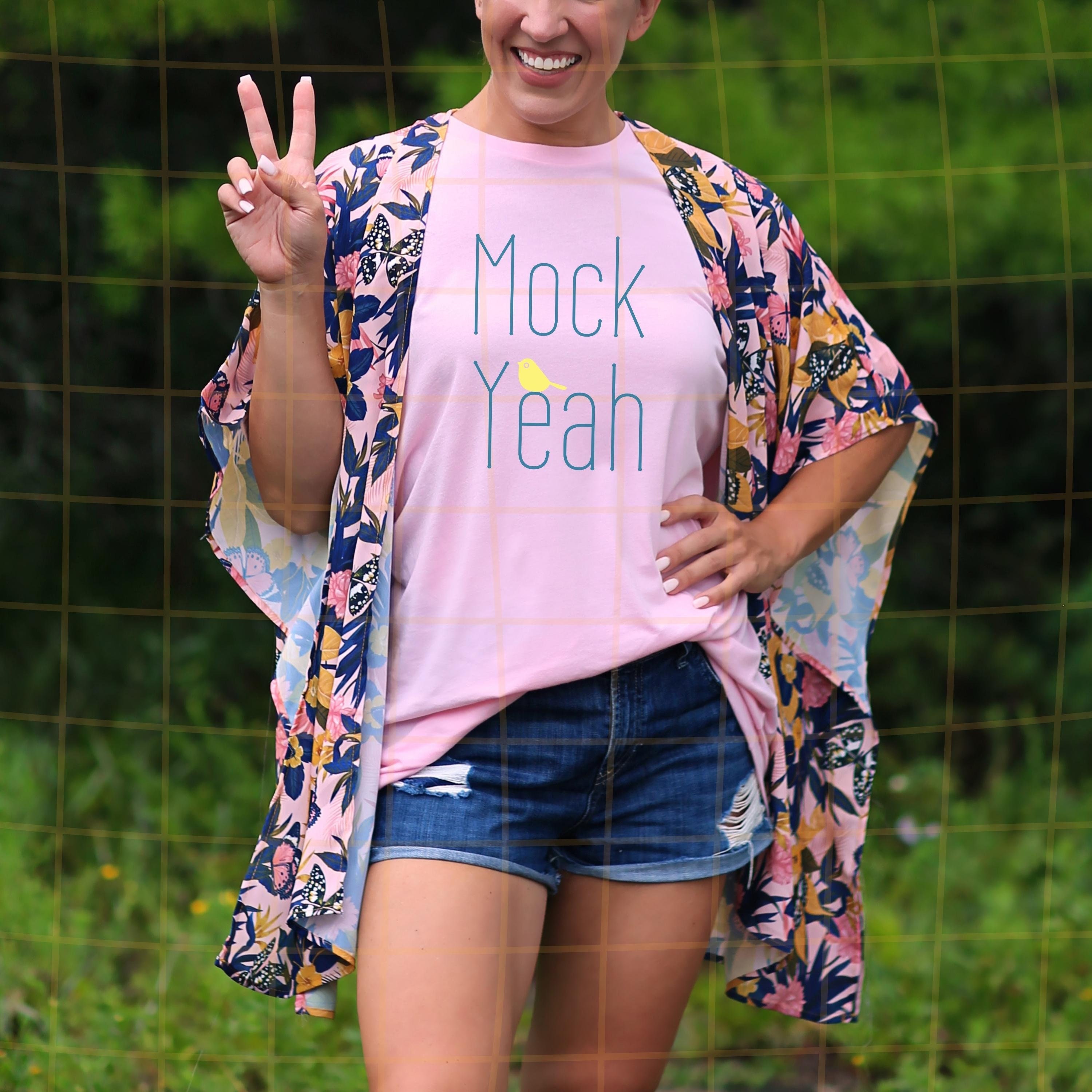 Bella & Canvas 3001 Pink T-shirt Mockup Bella Canvas 3001 Mockup, Pink ...