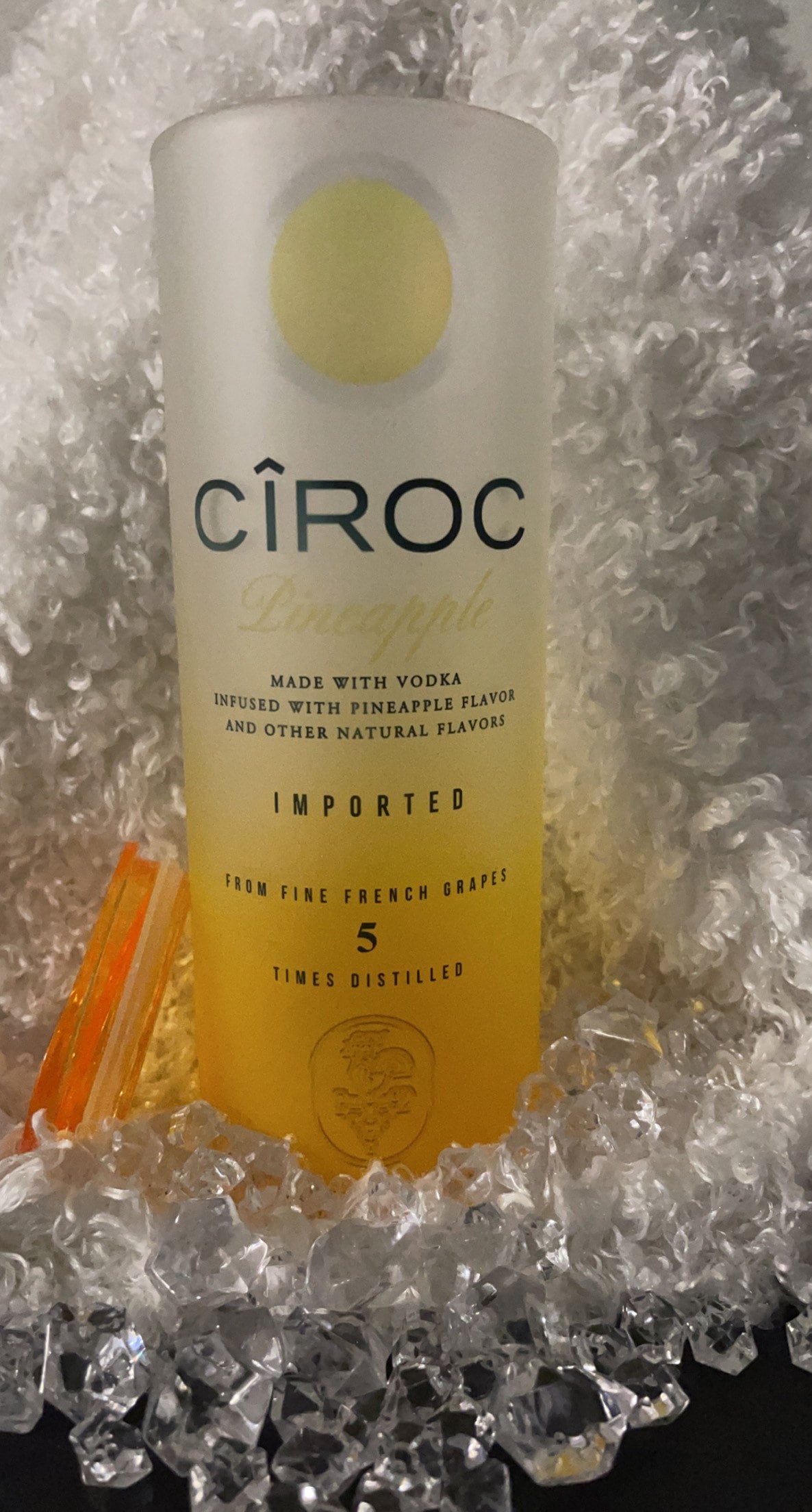 25oz Glass Pineapple Ciroc - Etsy