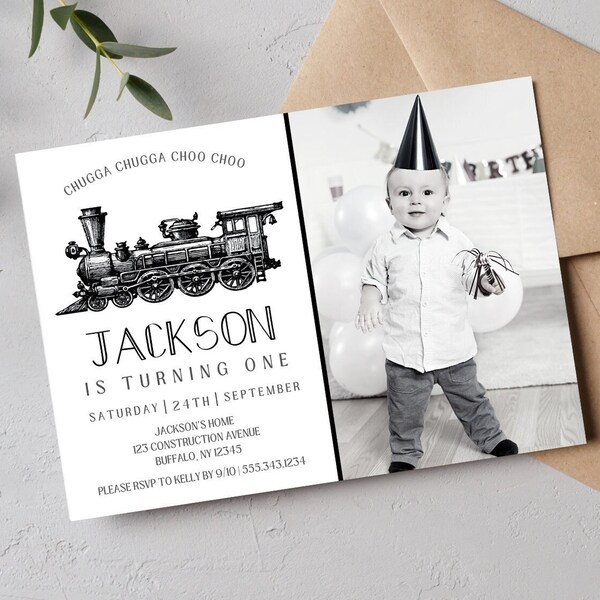 Train Birthday Invitation - Etsy