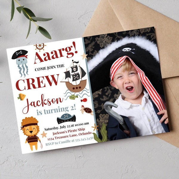 Pirates Theme Invite - Etsy
