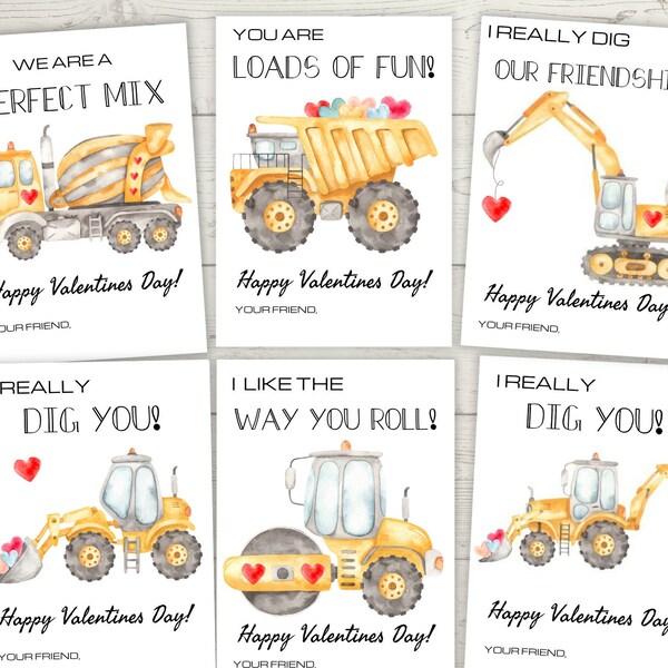 Construction Valentine - Etsy