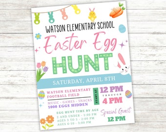 Editable Easter Bake Sale Flyer, Easter Invitation, Charity Non Profit ...