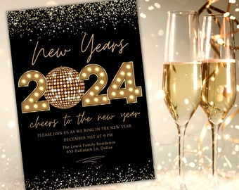 EDITABLE New Year's Party Invitation Template New Years - Etsy