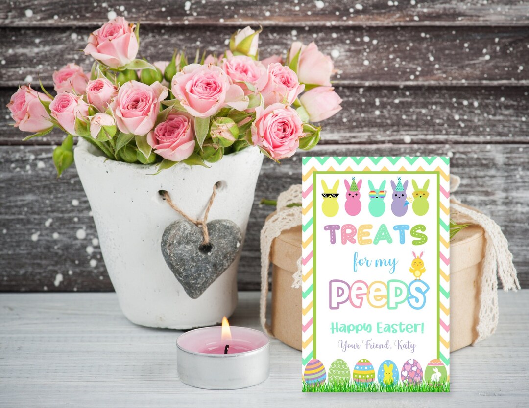 Printable Easter Bunny Gift Tag, Instant Download Easter Bunny Ears ...