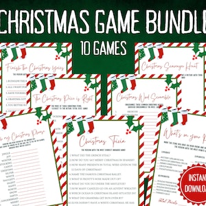 Printable Christmas Game Bundle Christmas Party Games Christmas Games ...
