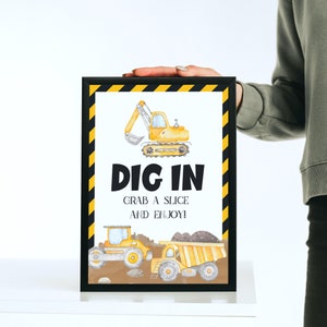 EDITABLE Construction Party Signs, DIY Construction Party Signs ...
