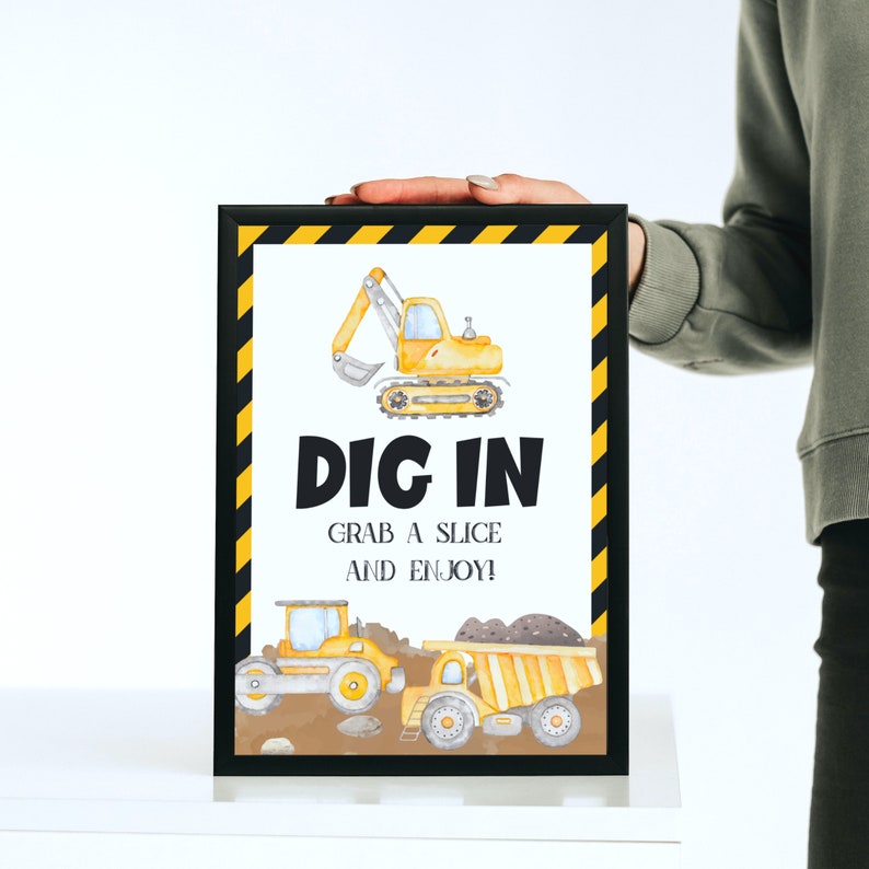 EDITABLE Construction Party Signs DIY Construction Party - Etsy