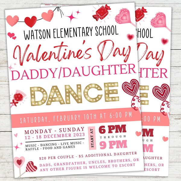 Valentine Dance Invite - Etsy
