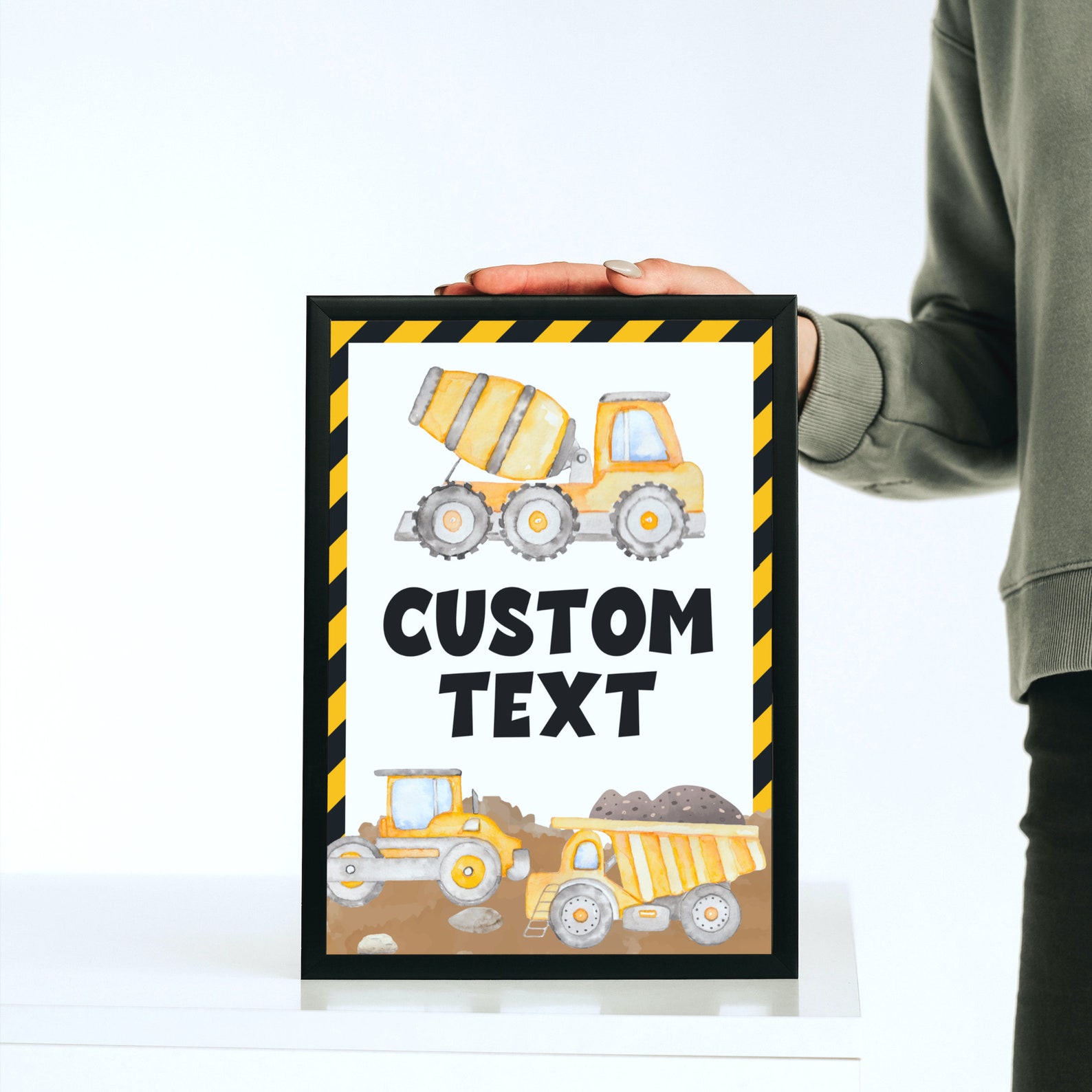 EDITABLE Construction Party Signs DIY Construction Party - Etsy Australia