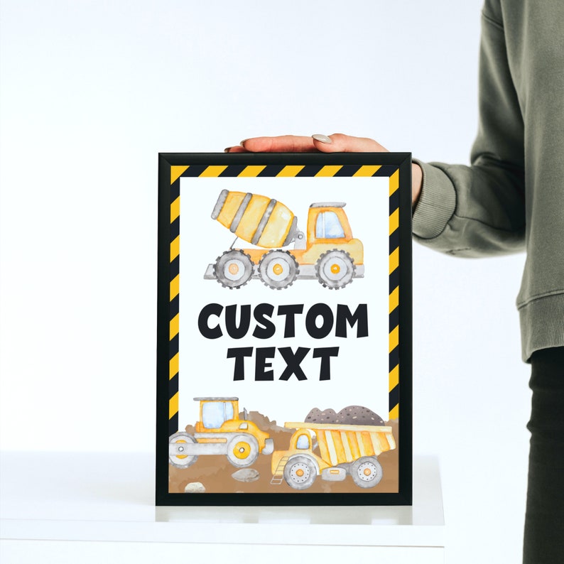 EDITABLE Construction Party Signs DIY Construction Party - Etsy